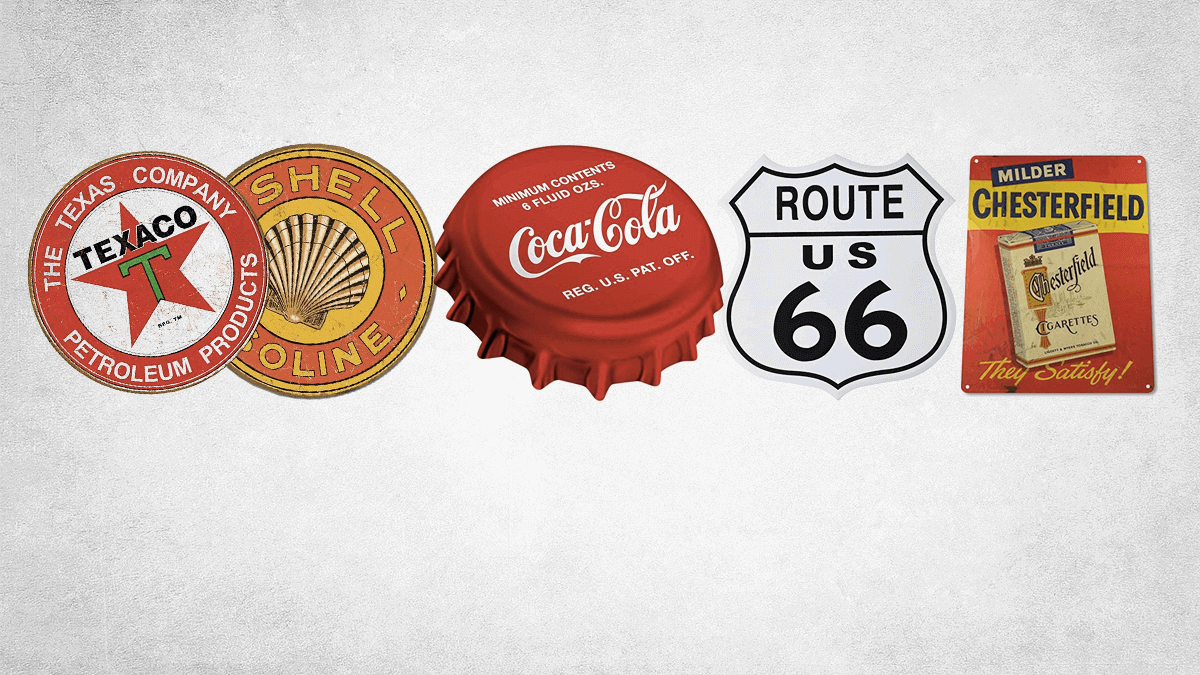 Retro Products | Metal and Tin Signs, Retro Neon Signs, Vintage Decor